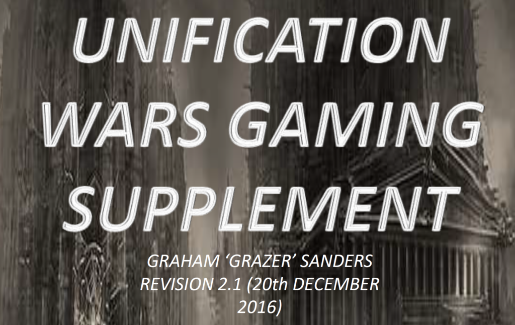 Unification Wars Gaming Supplement | Tabletop Campaign Repository