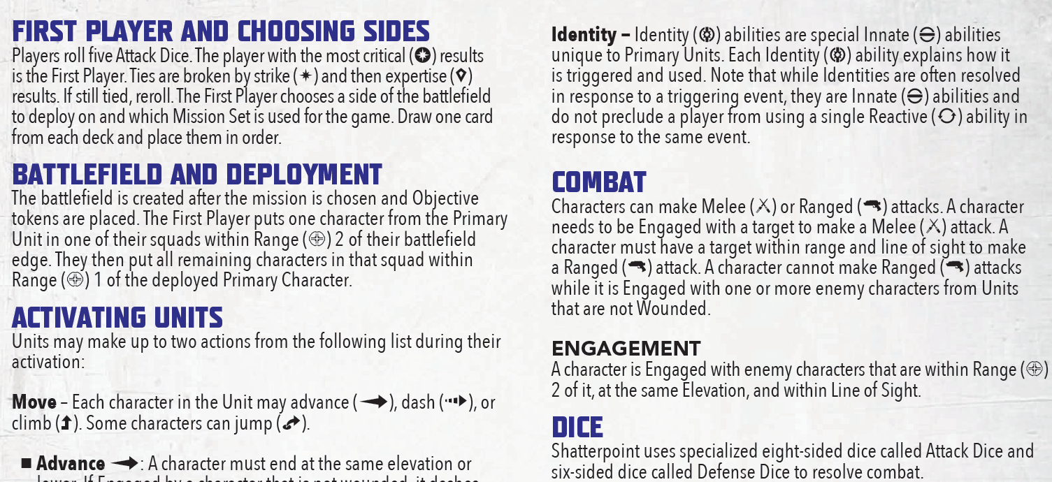 Weirdnobz Shatterpoint Reference Sheet | Tabletop Campaign Repository